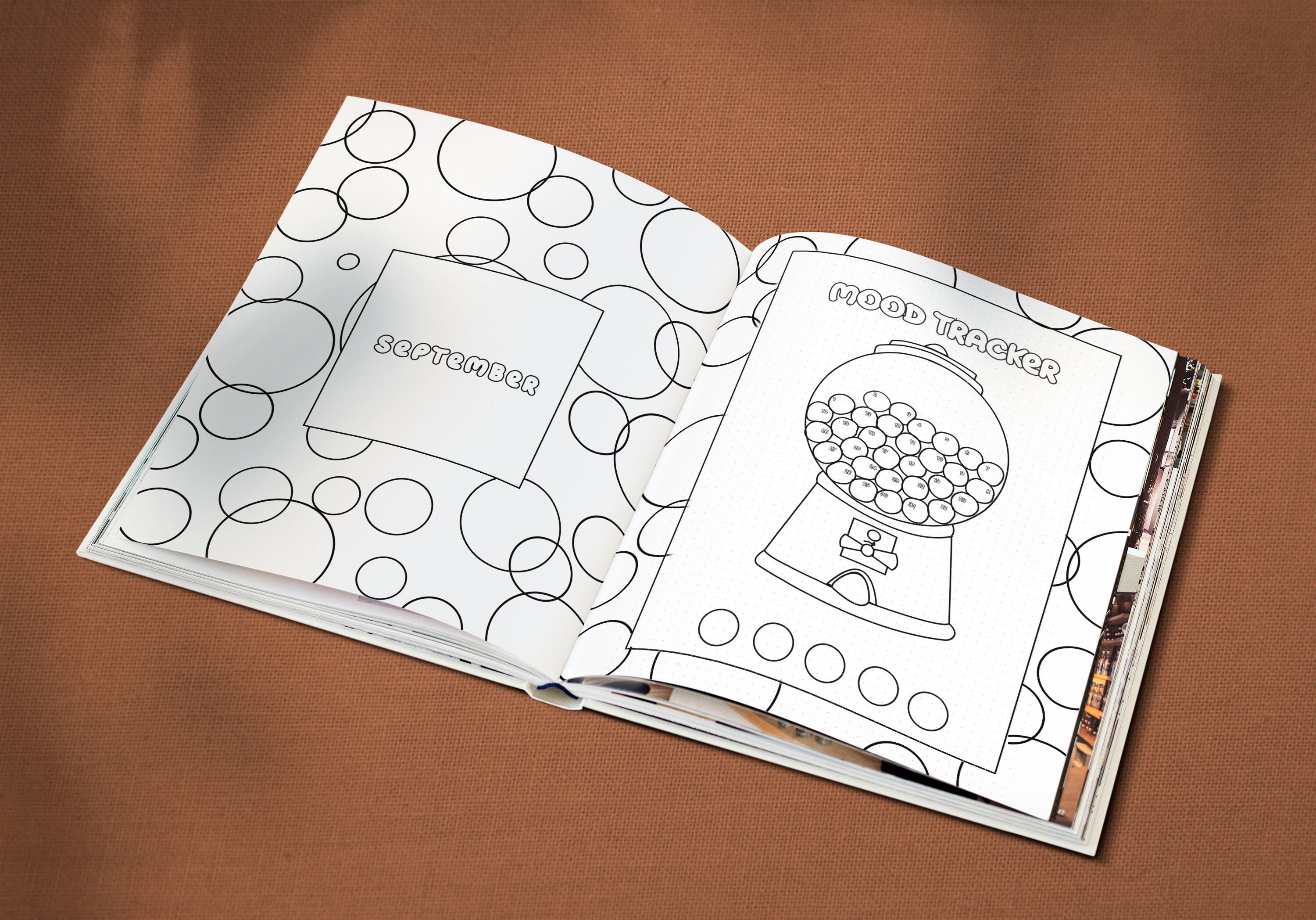 Gumball Machine Themed Mood Tracker Bullet Journal Spread - Etsy