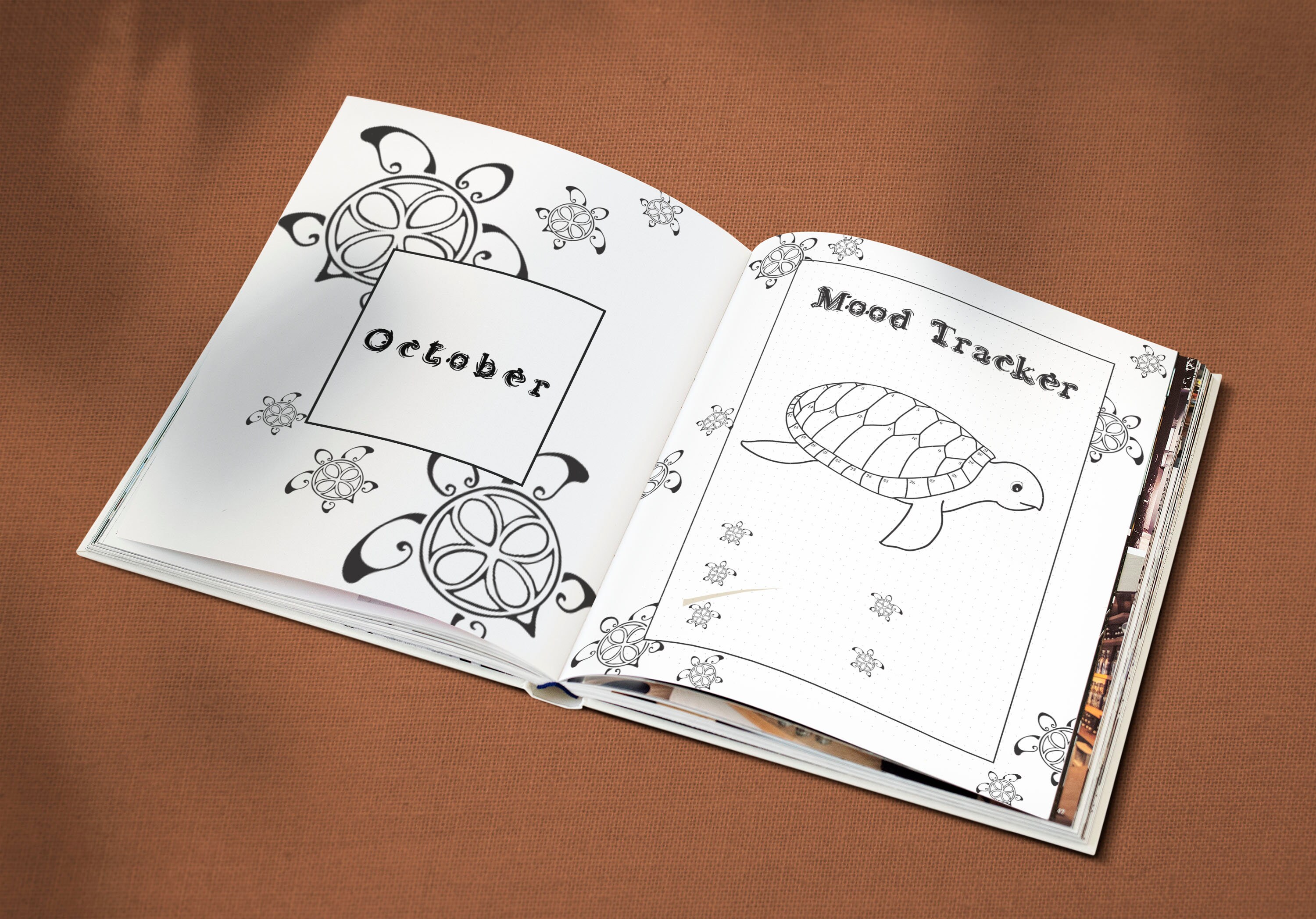 Sea Turtle, Mood Tracker, Ocean Theme, Bullet Journal, A4/A5 ...