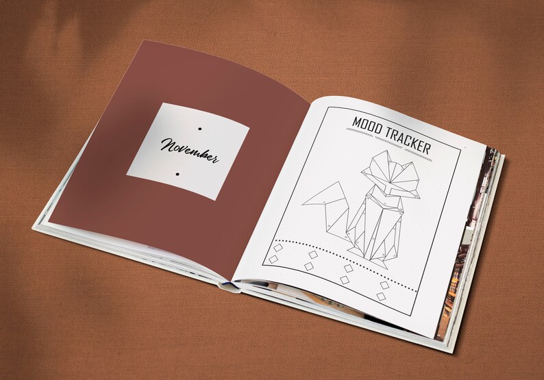 Geometric Fox, Mood Tracker, Bullet Journal, Bullet Journal Spread ...
