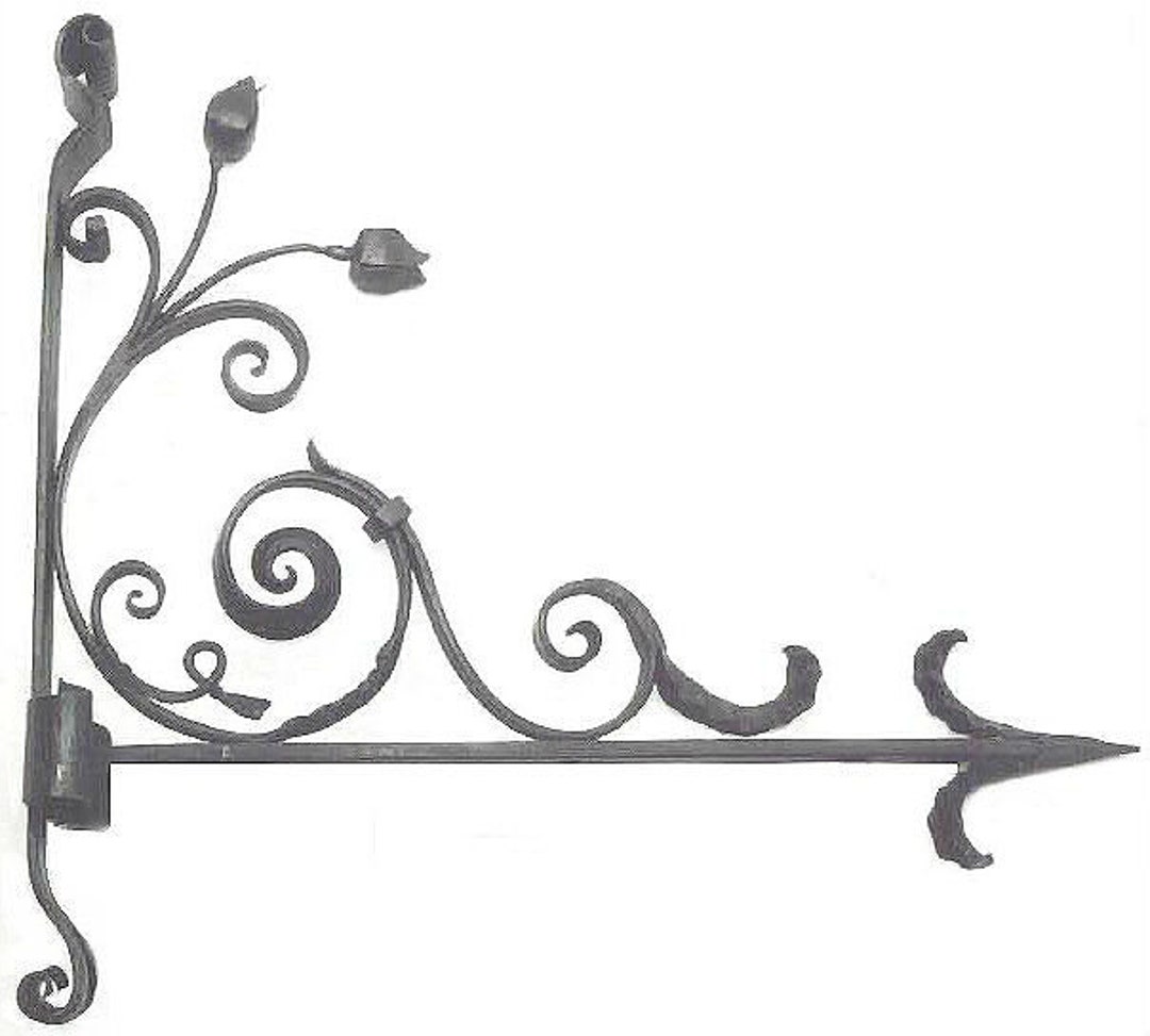 Traditional Hand Forged Sign Bracket - Etsy