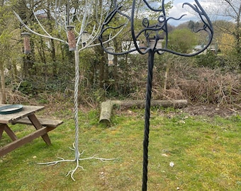 Black Wrought Iron 4-tier Apple Tree Display Stand Holiday Decor ...