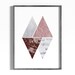 Burgundy Triangles Wall Art Print Minimalism Geometric - Etsy