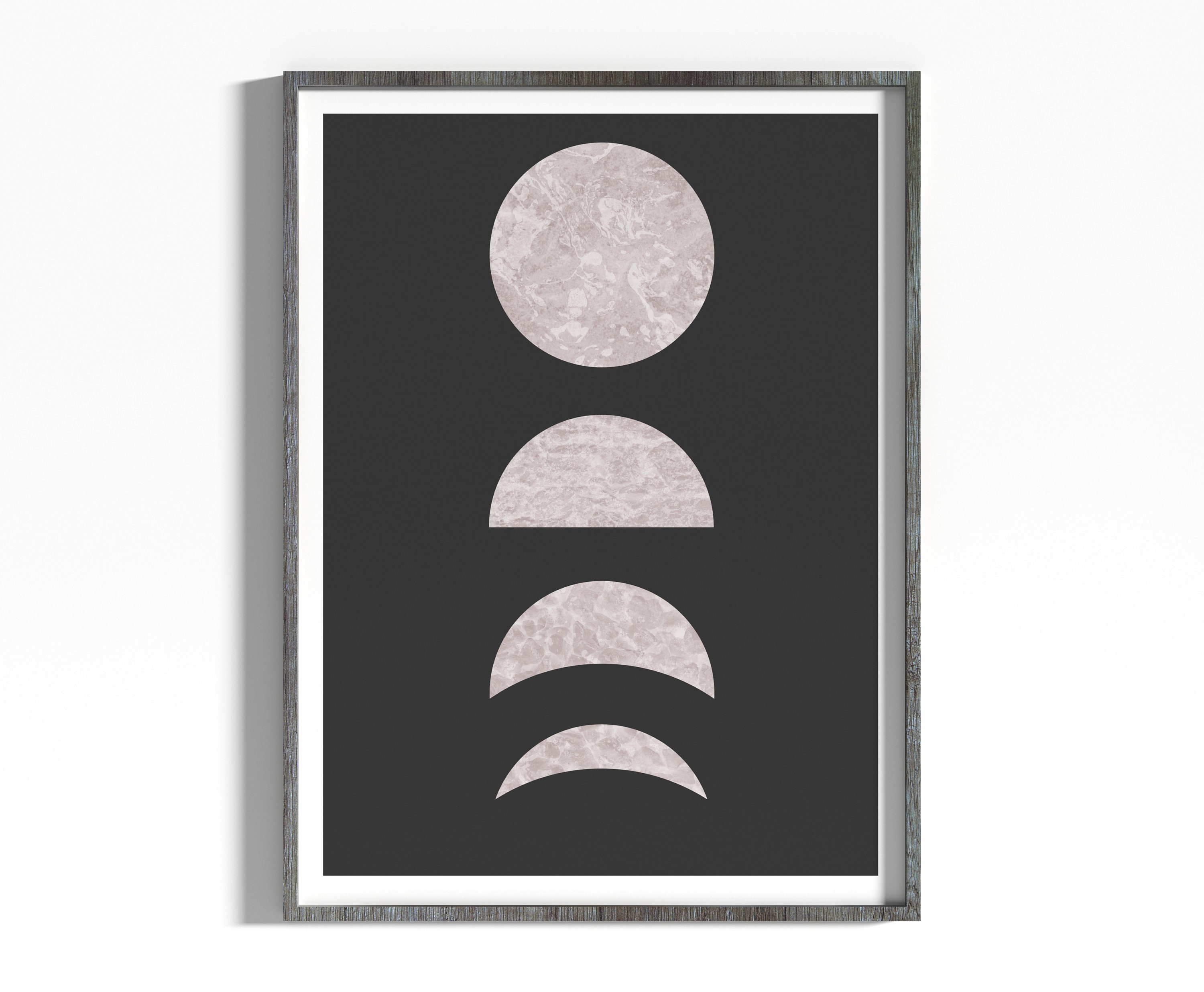 Moon Phase Wall Art Printable, Minimalist Wall Art Digital Download ...