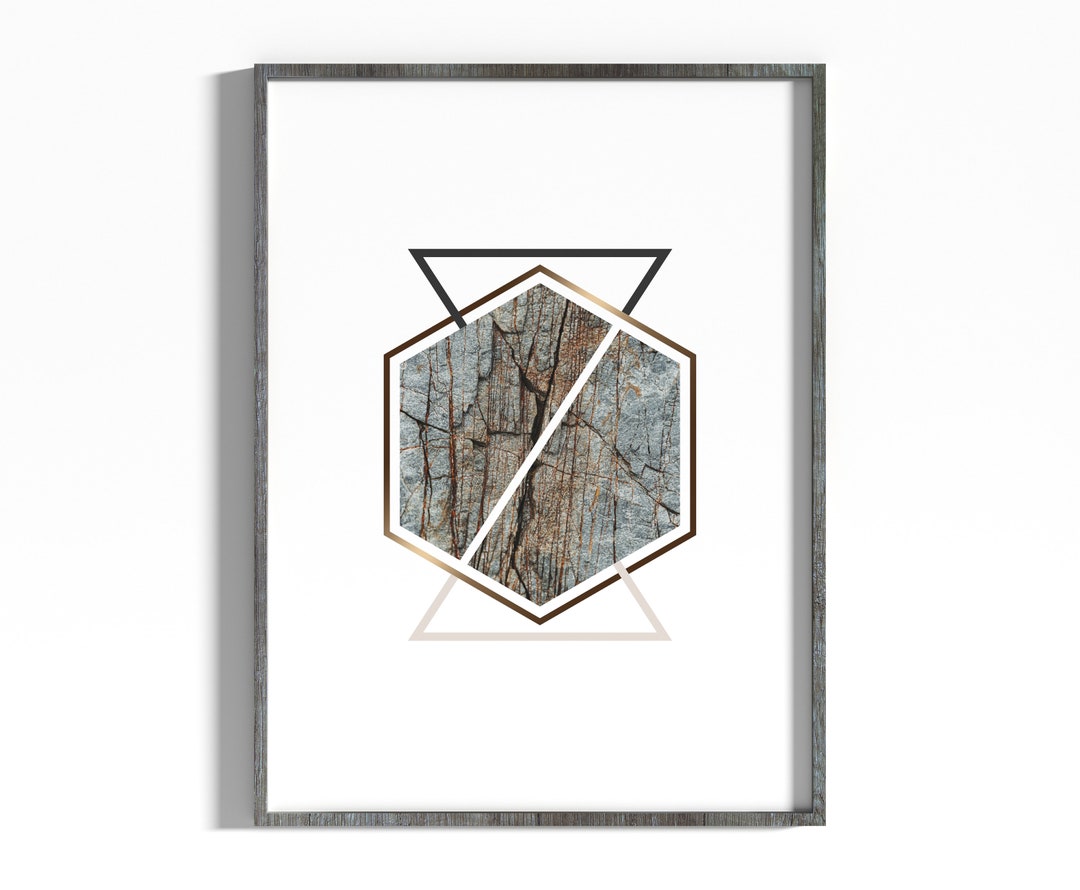 Abstract Geometric Print, Abstract Poster, Shapes Abstract Wall Art ...