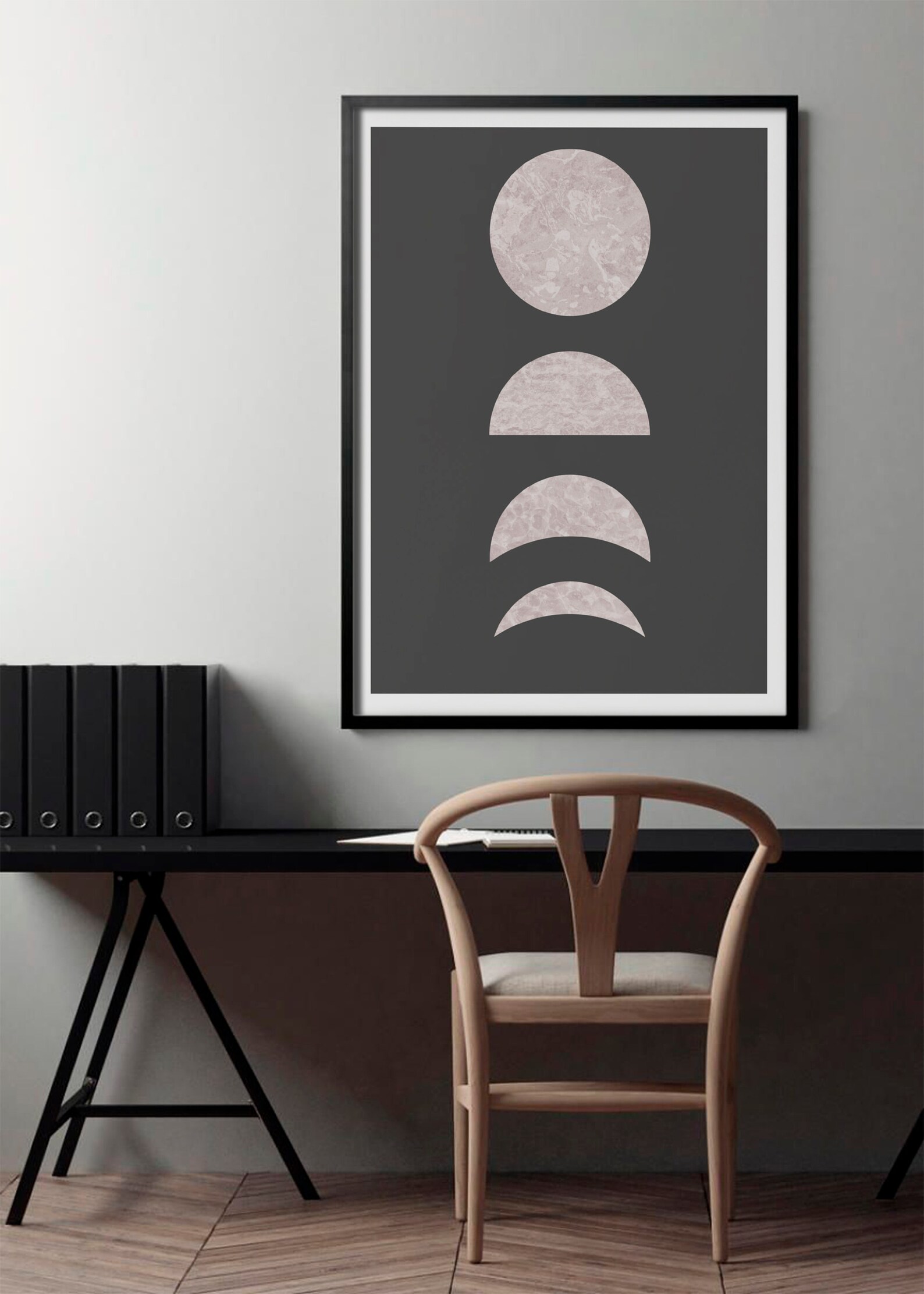 Moon Phase Wall Art Printable, Minimalist Wall Art Digital Download ...