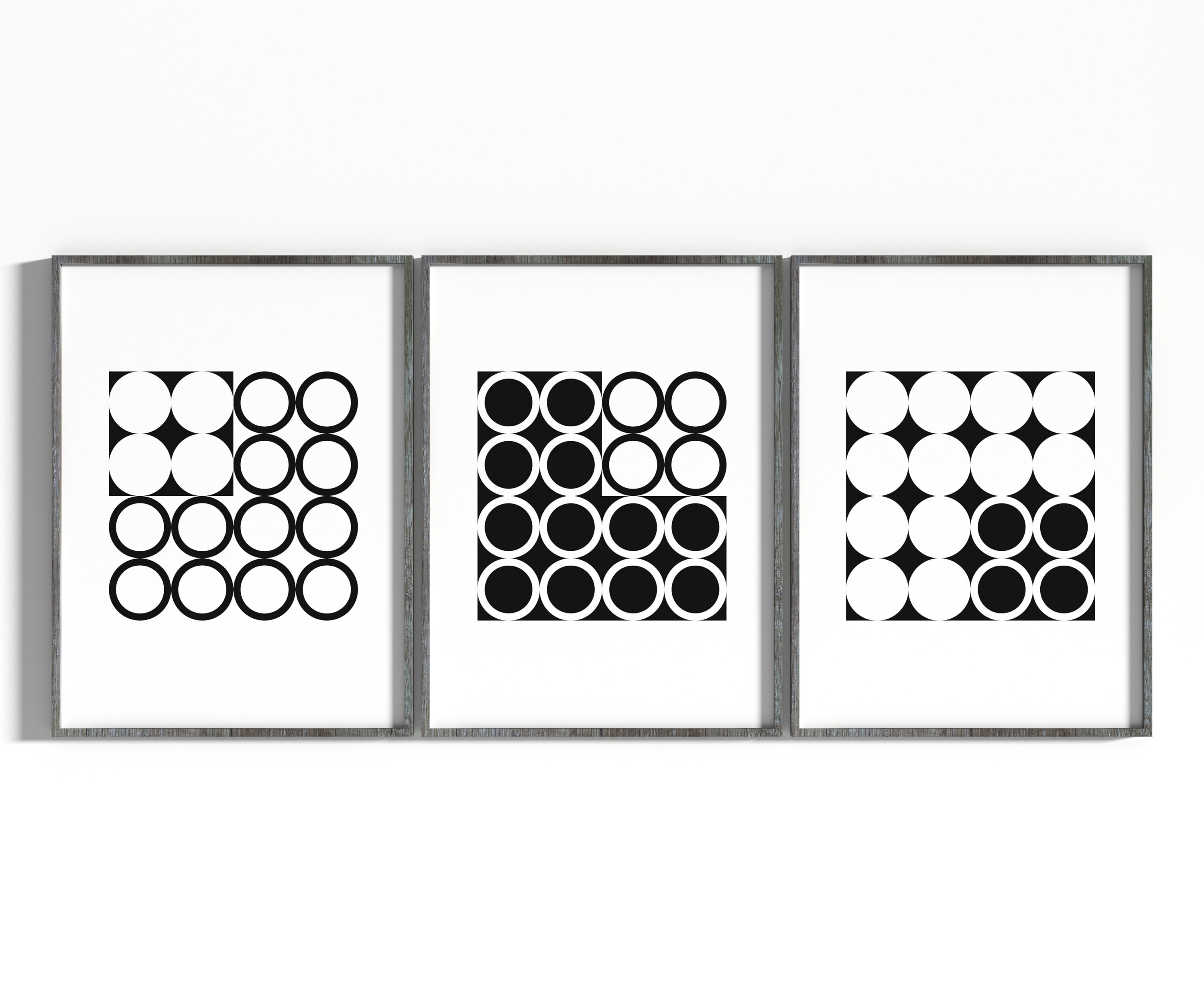 Black & White Geometric Wall Art Modern Printable Wall Print - Etsy