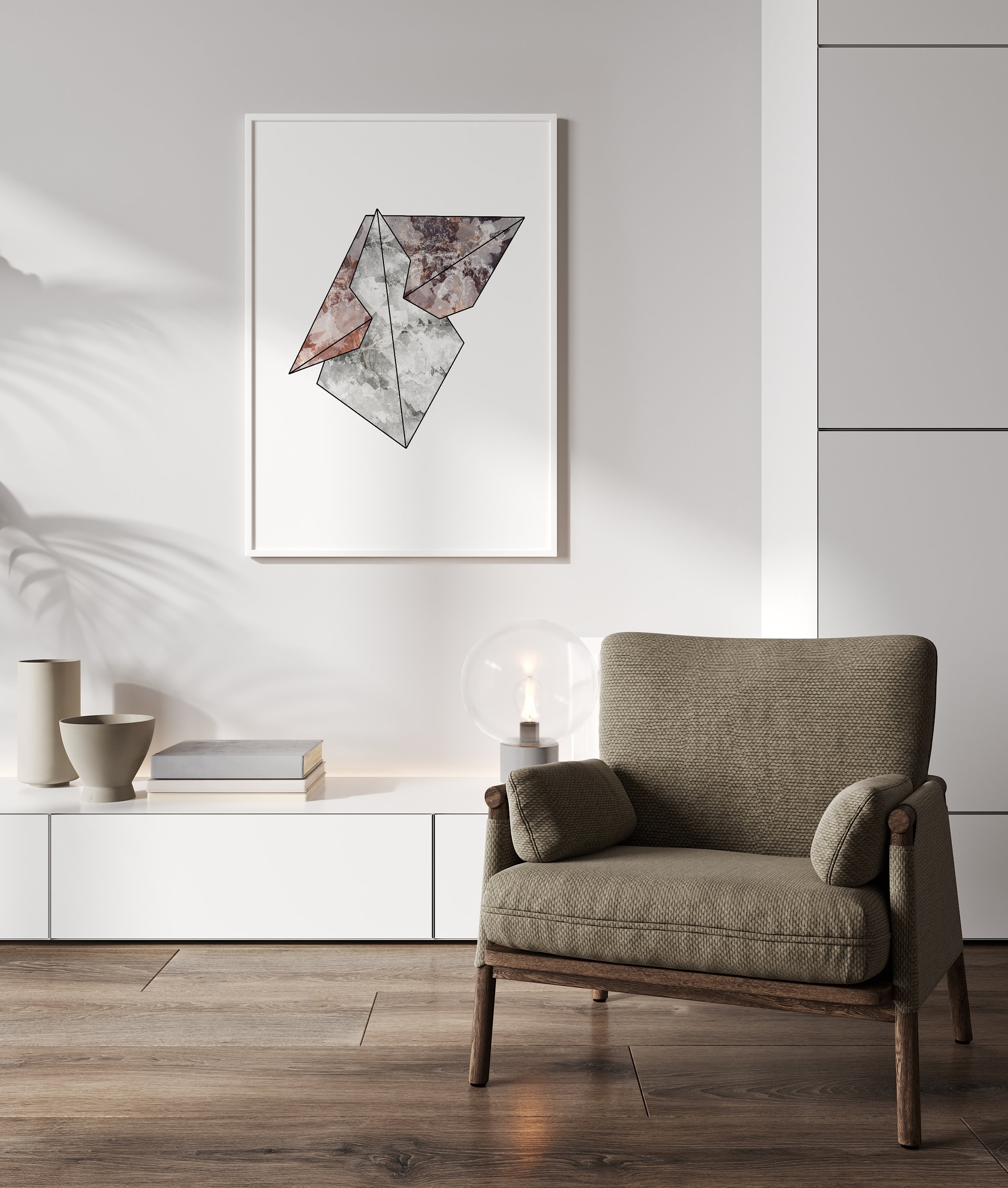 Triangles Dark Print Abstract Print Printable Digital - Etsy