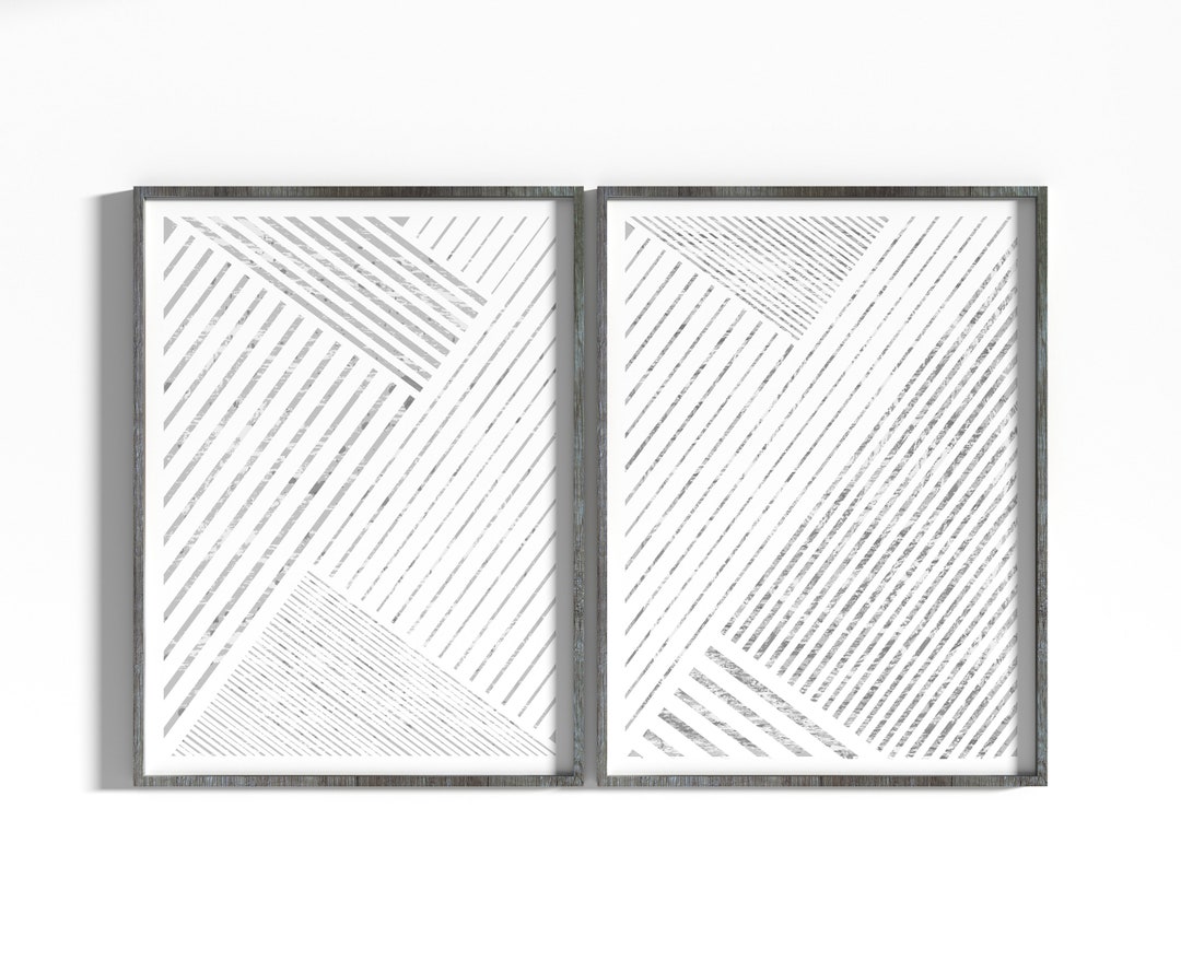 Set of Modern Prints Minimalist Print Set Abstract Painting - Etsy