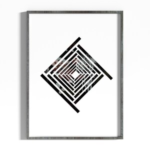 Geometric Black Art Print, Minimalism, Geometric Art, Printable Art ...