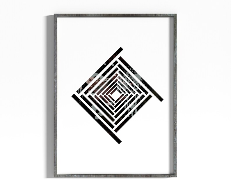 Geometric Black Art Print, Minimalism, Geometric Art, Printable Art ...