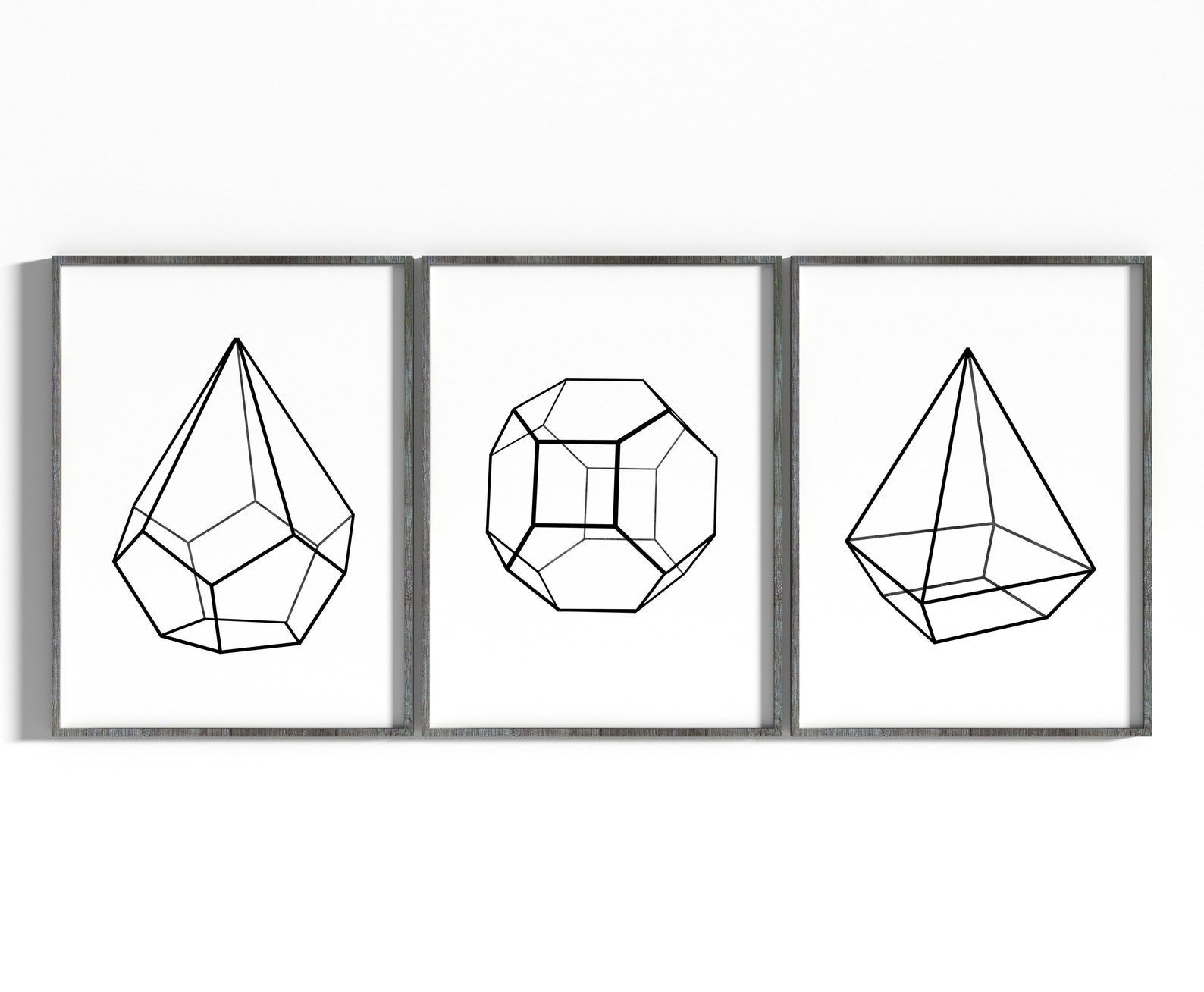 Black 3D Geometry Art Print Geometry Art Minimalism Art | Etsy