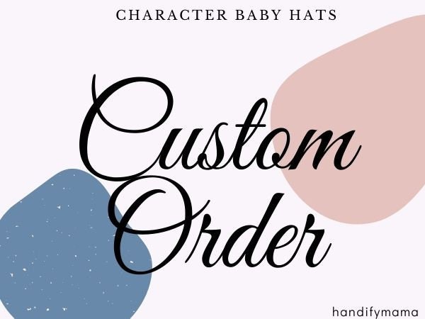 Custom Character Baby Hats, Newborn Photo Prop, Baby Hat - Etsy