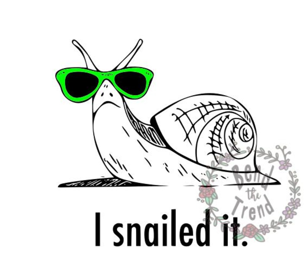 I Snailed It Svg/eps/png/pdf/dxf - Etsy