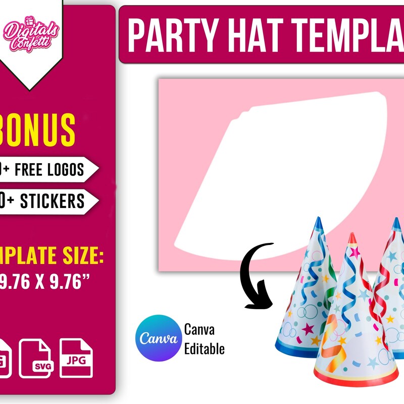 Hat Box Template - Etsy