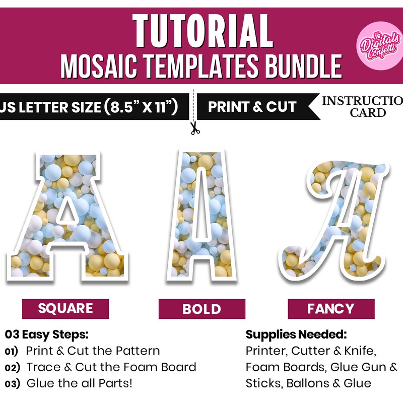 Mosaic Letter - Etsy