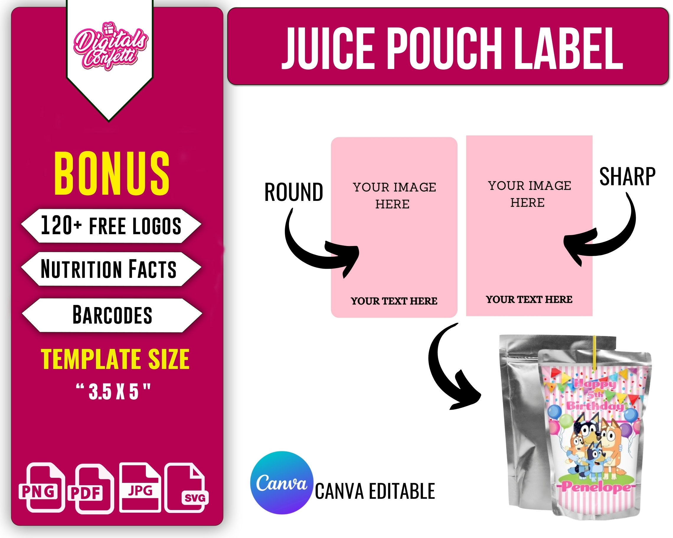 Editable Juice Pouch Templates Juice Pouch Label Juice Pouch Label ...