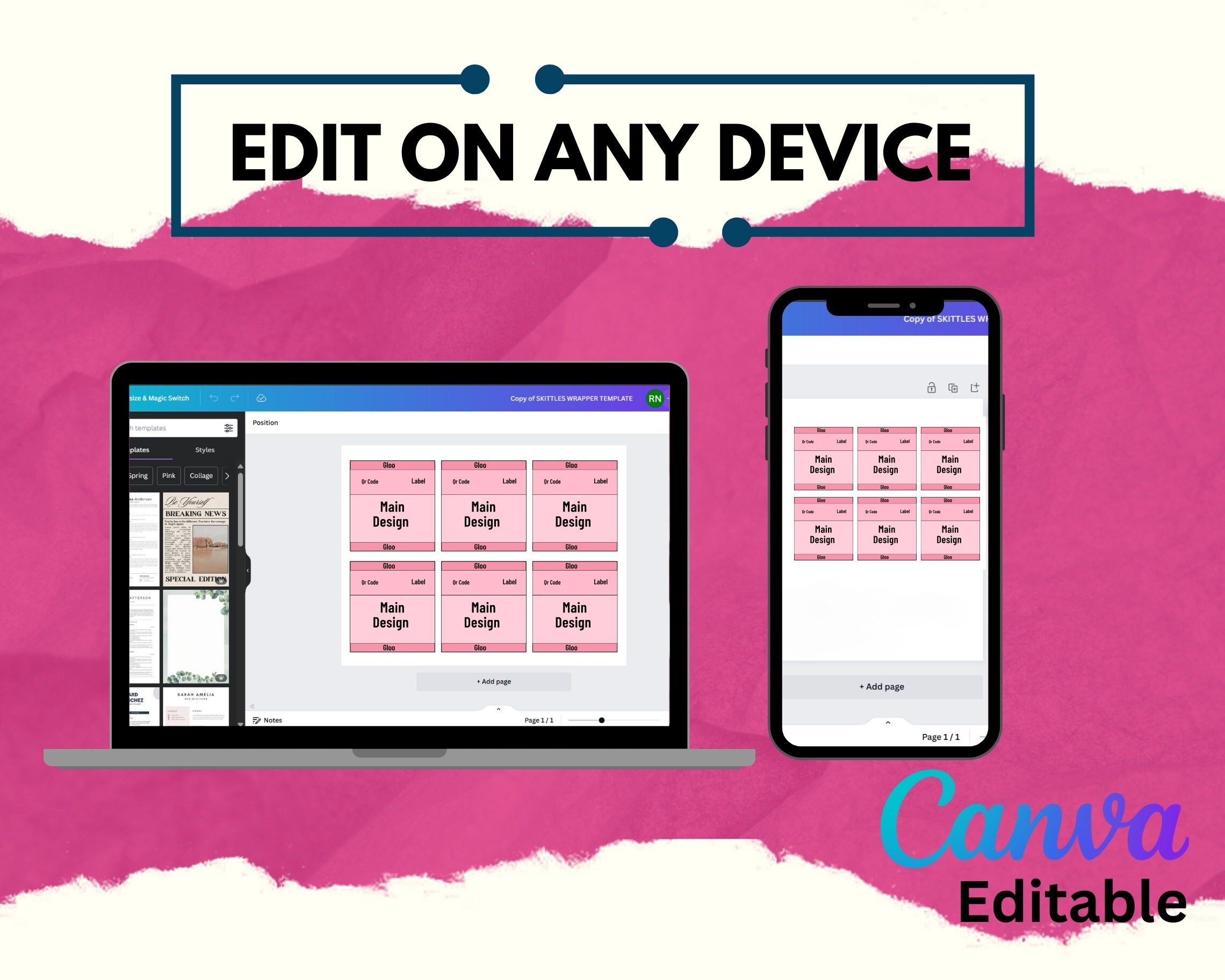 Mm's Mini Tube M&M Wrapper Template Chip Bag Template Label Template ...