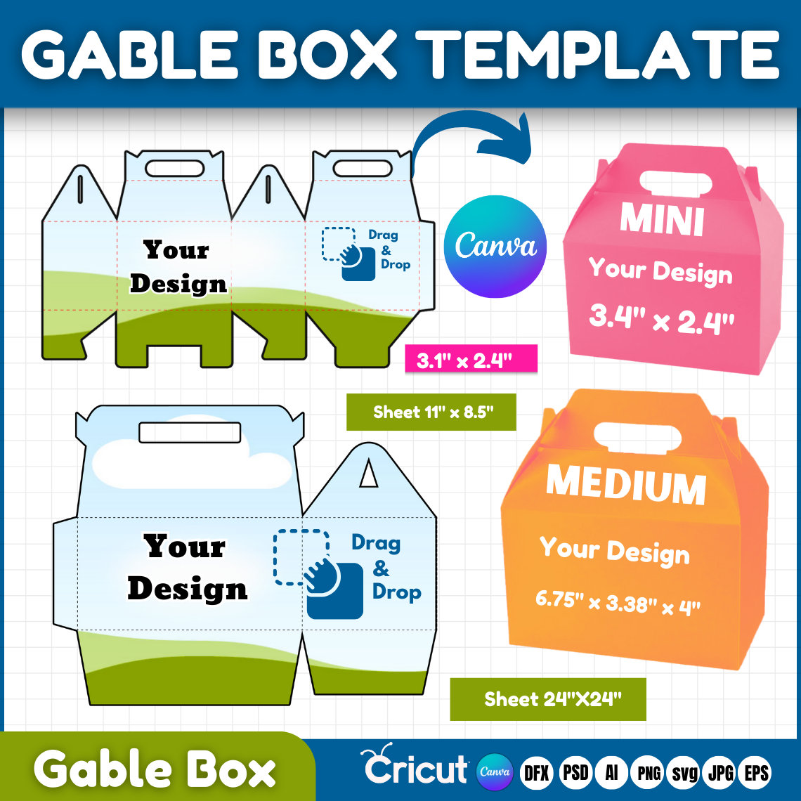 Gable Box Template Svg, Gable Box Template, Party Favor Box, Gable Box Svg, Gable Gift Box,gift ...