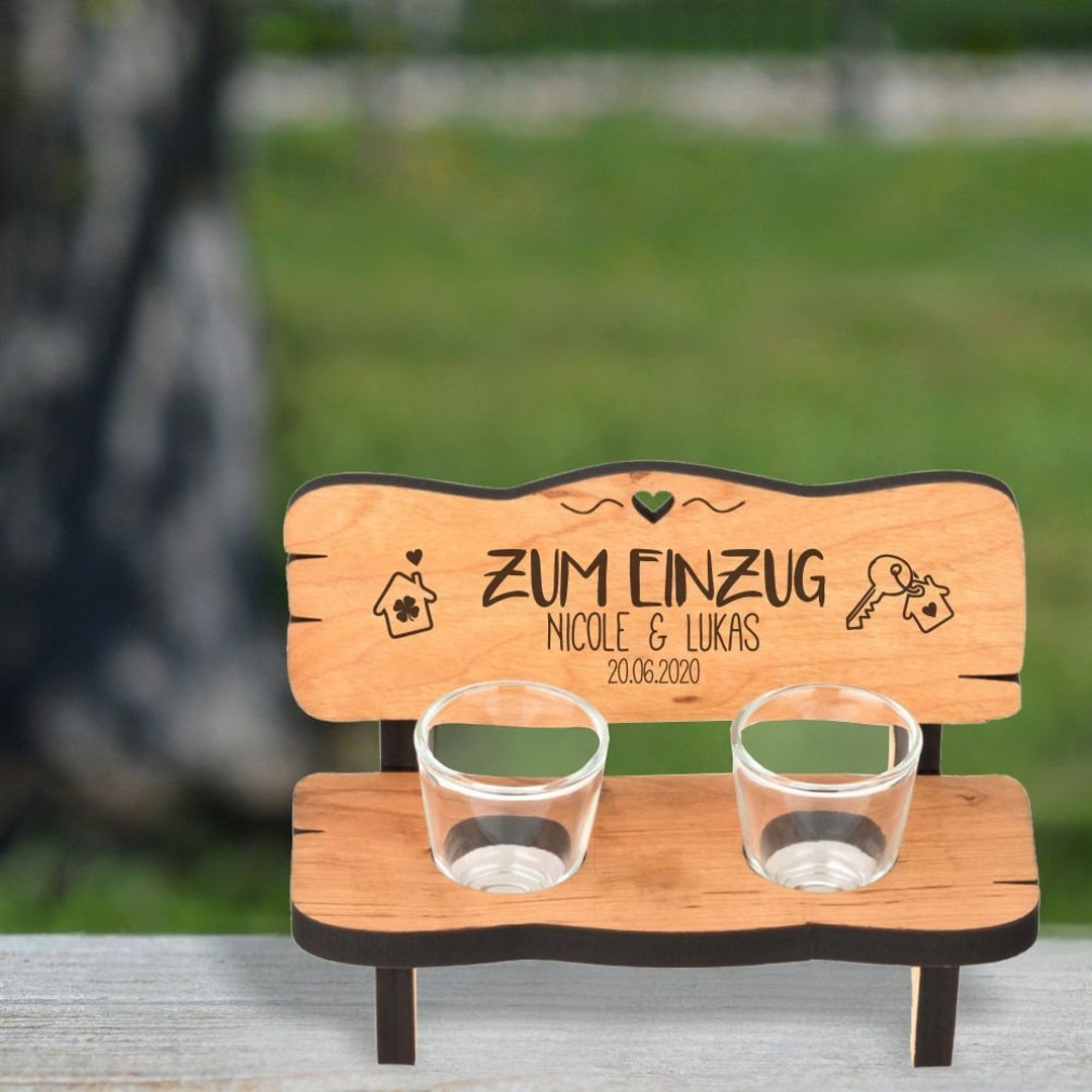 Personalized Schnapps Bench With Engraving zum Einzug & Wunschnamen ...