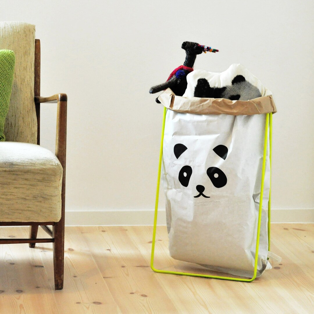 Paper Bag Holder – Neon Yellow - Etsy