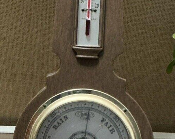 VINTAGE Springfield Barometer Thermometer Humidity Weather STATION Wall ...