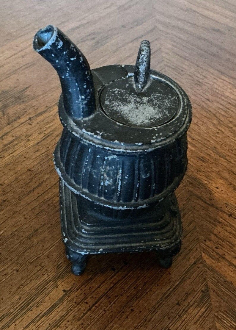 Antique Miniature Cast Iron Potbelly Stove Likely A Salesmans Sample ...