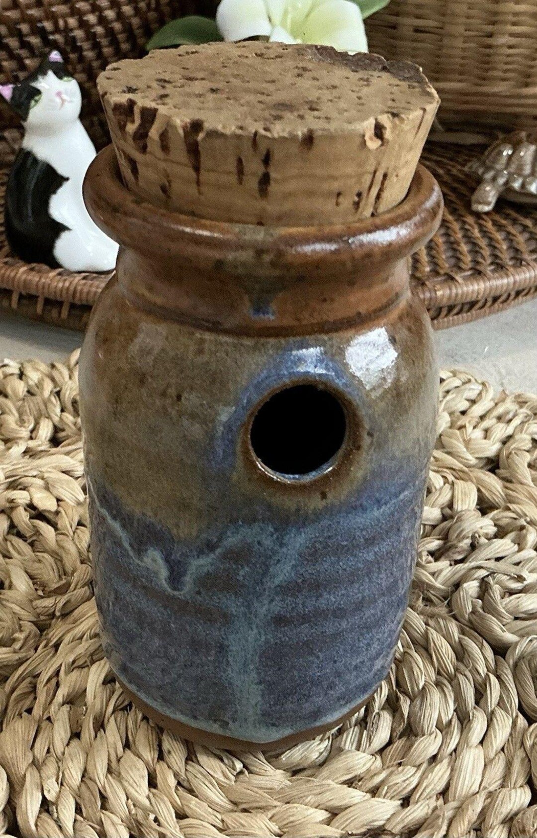 Vtg Spill OH Pottery Stoneware Jar W/cork Lid - Etsy