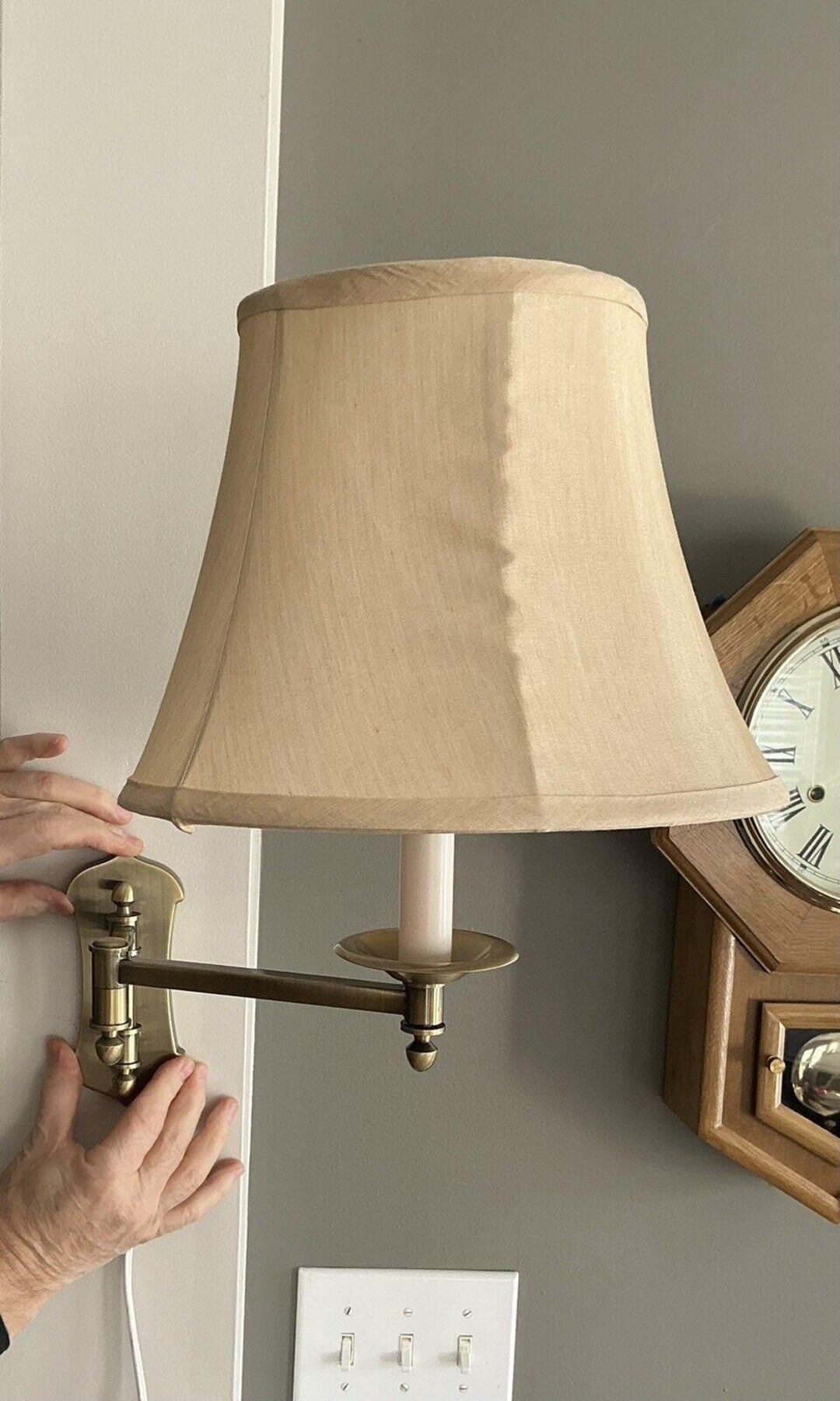 Vintage Kaeder Classic Swing Arm Wall Lamp - Antique Brass W/antique ...