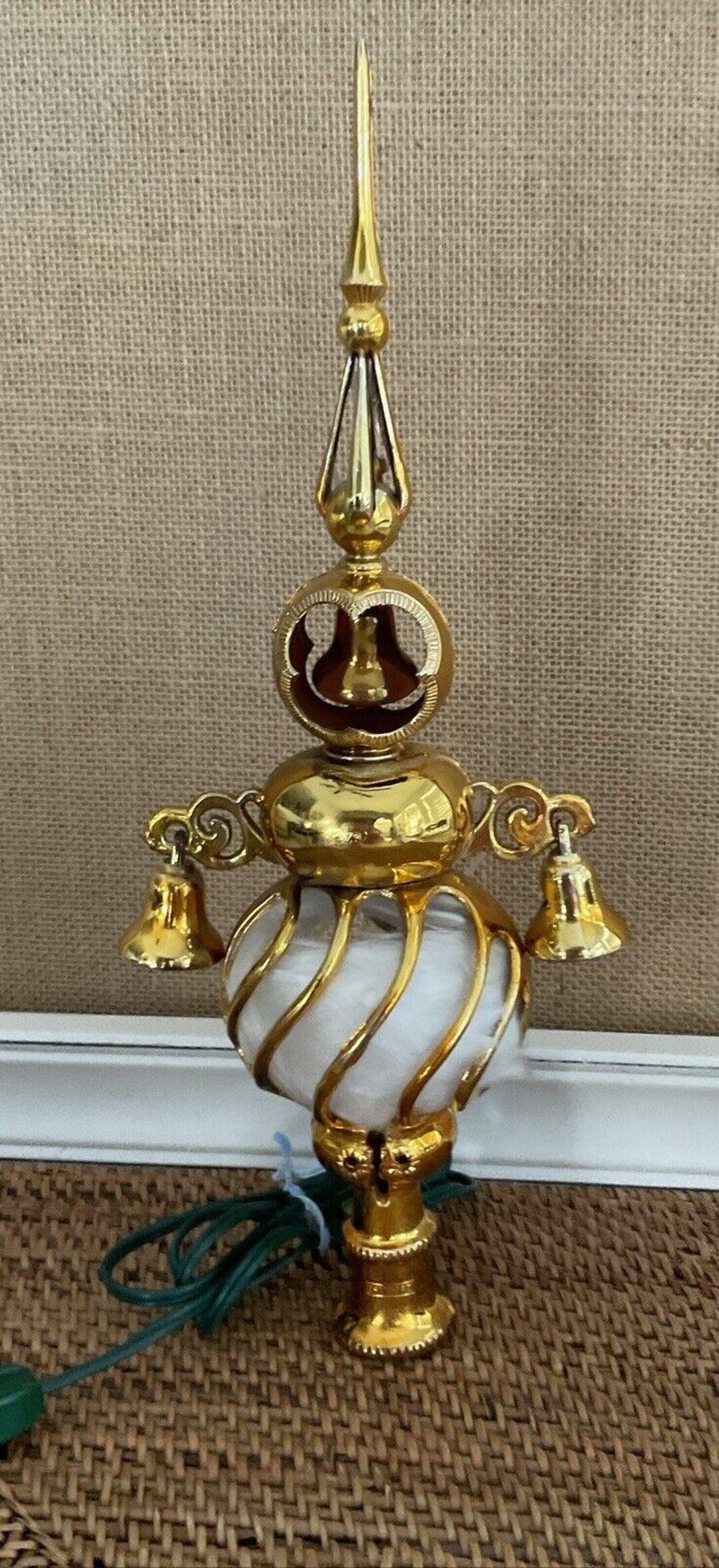 Vtg Christmas TREE TOPPER Spire Unbreakable 12 Inch With Angel Hair - Etsy