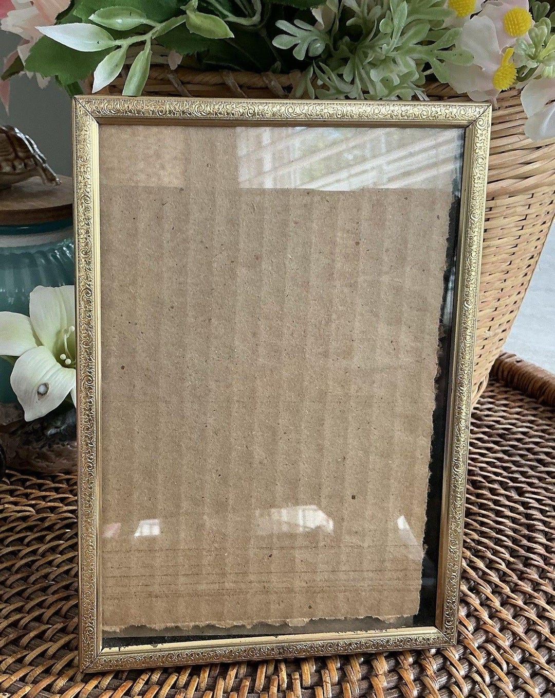 Vtg MCM Gold Frame Photo Frame 5x7 - Etsy