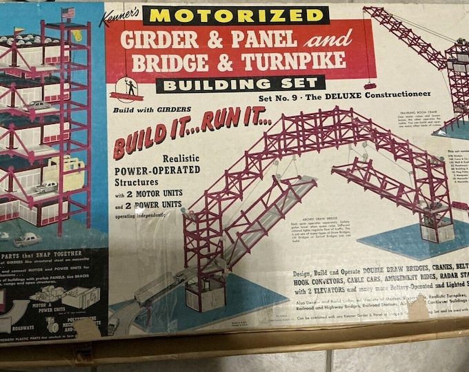 Kenner's Motorized Girder Panel Bridge Turnpike Building Set 1960 No. 9 ...