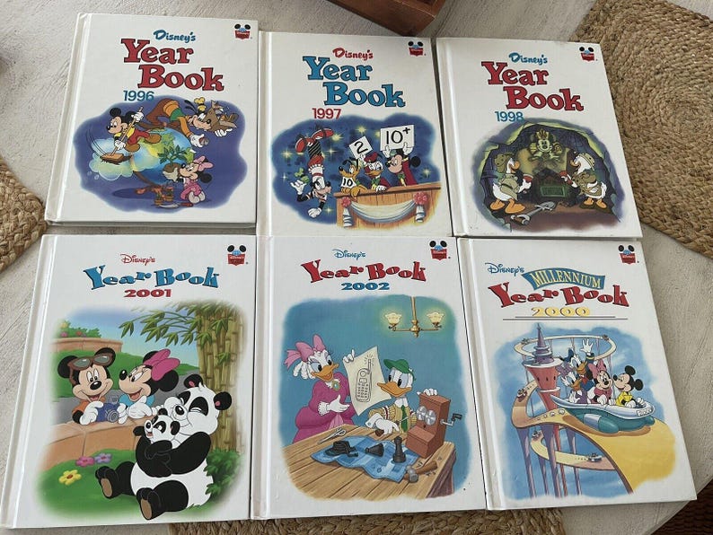 Lot 6 Disney's Year Book 1996 1997 1998 2000-2002children's Books HC - Etsy