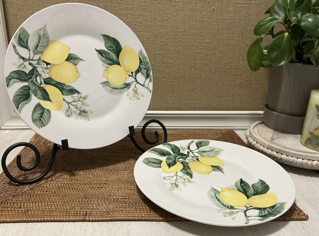 Royal Norfolk Lemon Tree Dinner Plates 10 Set of 2 - Etsy