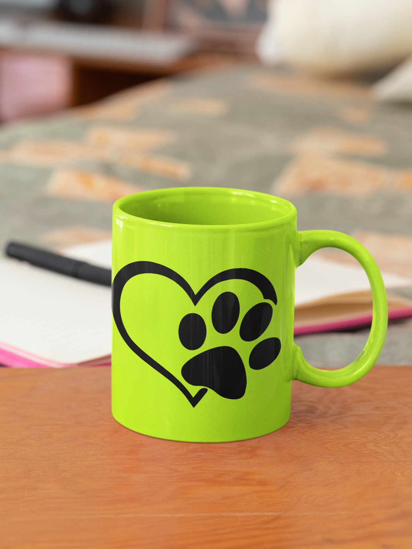 Love Heart Paw Print Dog Cat Svg Png Dxf Eps Instant Download - Etsy