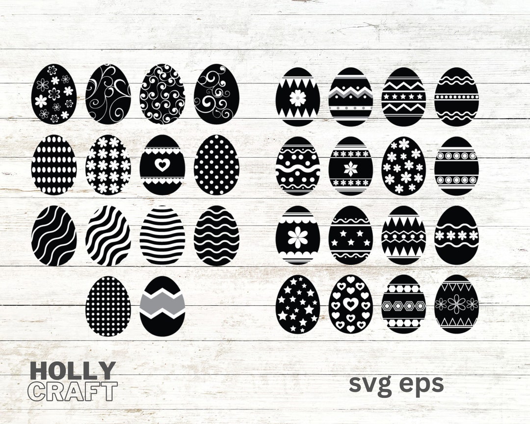 Easter Egg Bundle Layered SVG Eps Files Instant Download for Print Cut Plotter - Etsy
