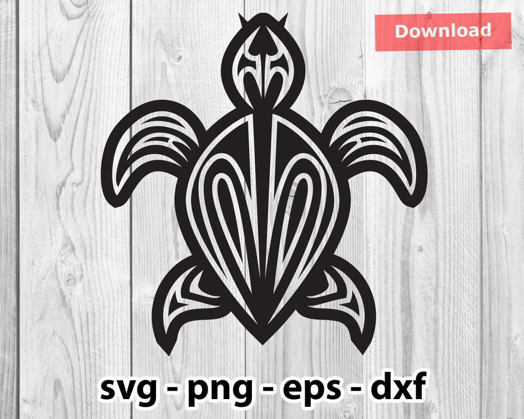 Tribal Turtle Svg Png Dxf Eps Instant Download for Print Cut Plotter - Etsy