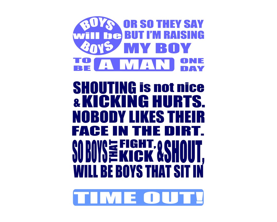 Boys Timeout Chair SVG Wall Art Picture for Print Vinyl Cut Sticker - Etsy
