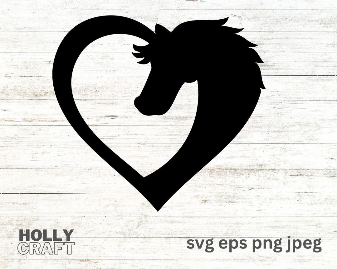 Horse Heart SVG Cut File Instant Download for Print Cut Clip Art - Etsy