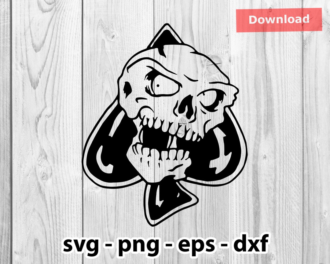 Ace Spades Skull Svg Png Dxf Eps Instant Download for Print Cut Cricut ...