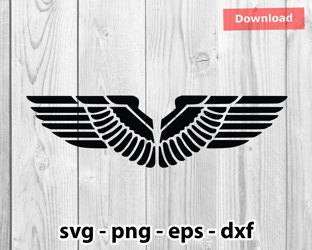 USA Wings Svg Png Dxf Eps Instant Download for Print Cut Cricut Cameo ...