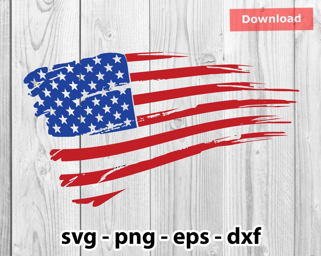 Distressed Grunge USA Flag Color Svg Png Dxf Eps Instant Download for ...