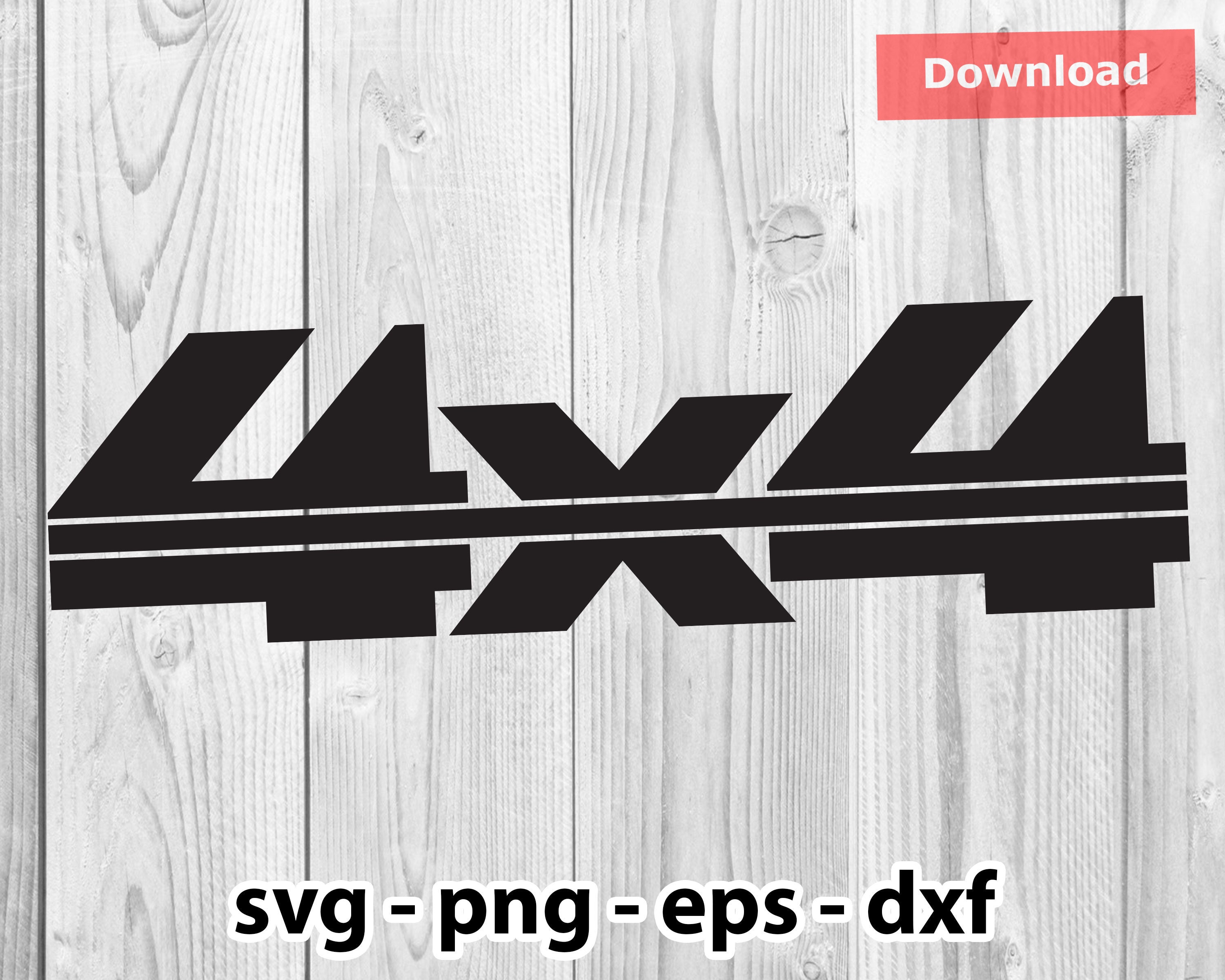 4x4 Four by Four Svg Png Dxf Eps Instant Download for Print - Etsy