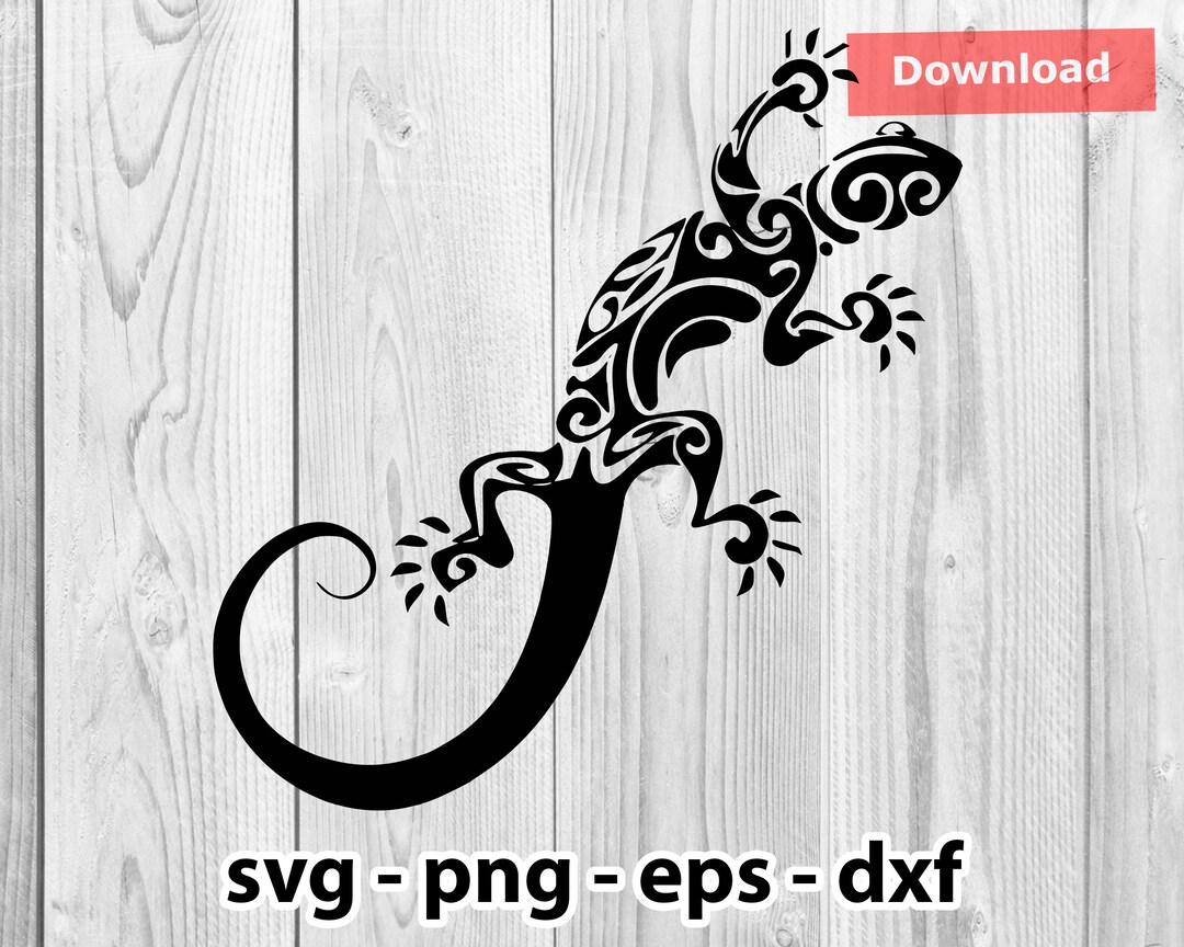 Fauna Lizard Tribal Svg Png Dxf Eps Instant Download for Print Cut ...