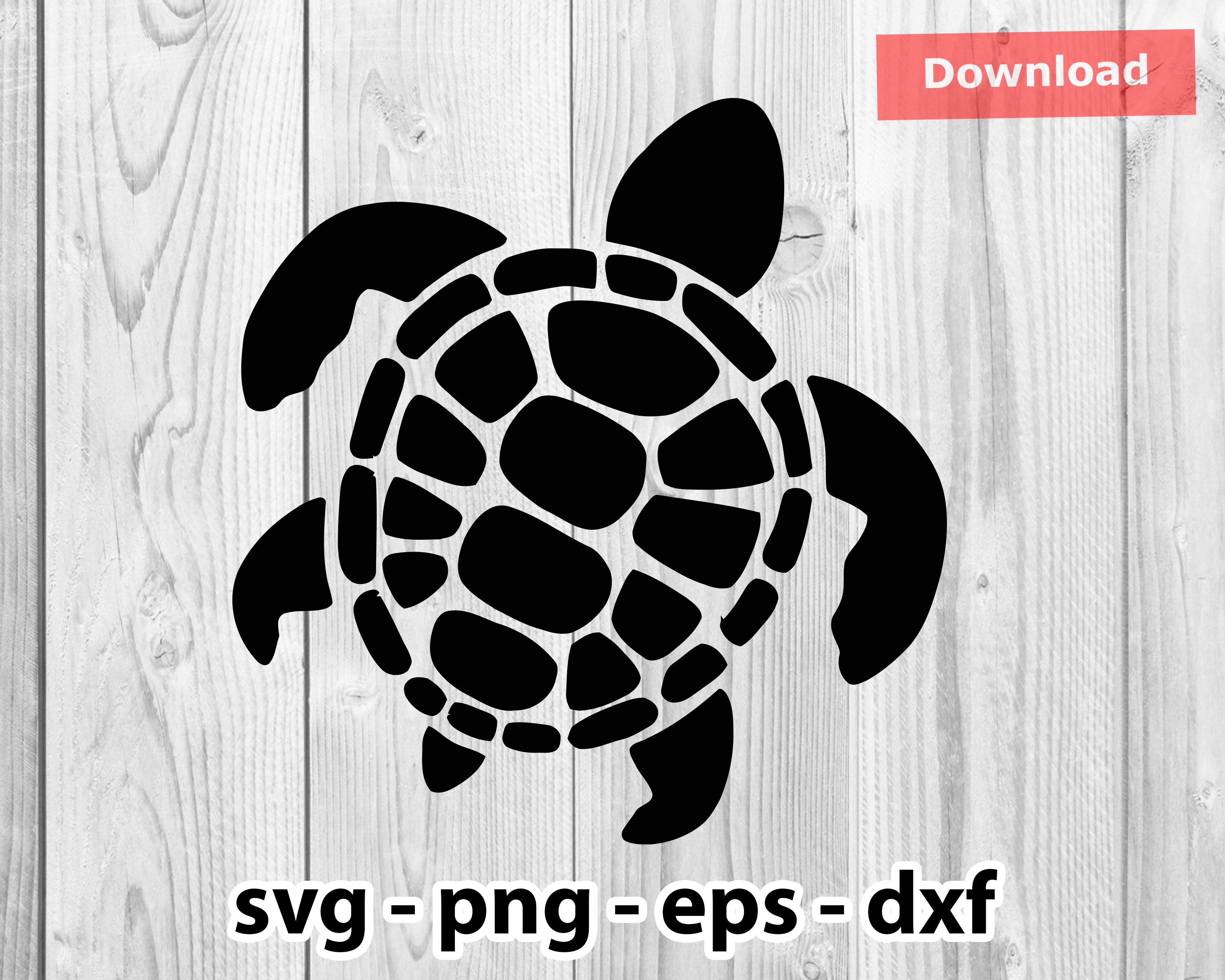 Tribal Sea Turtle Svg Png Dxf Eps Instant Download for Print Cut ...