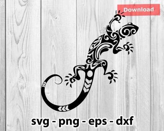 Tropical Lizard Tribal Svg Png Dxf Eps Instant Download for | Etsy