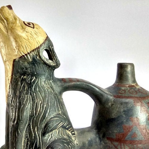 Water Whistle Vessel Peruvian Dog Huaco Silbador - Etsy