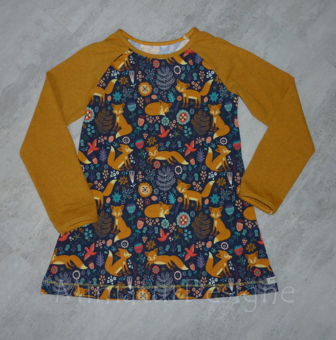 Tunic Fox With Flowers 80-140 From - Etsy