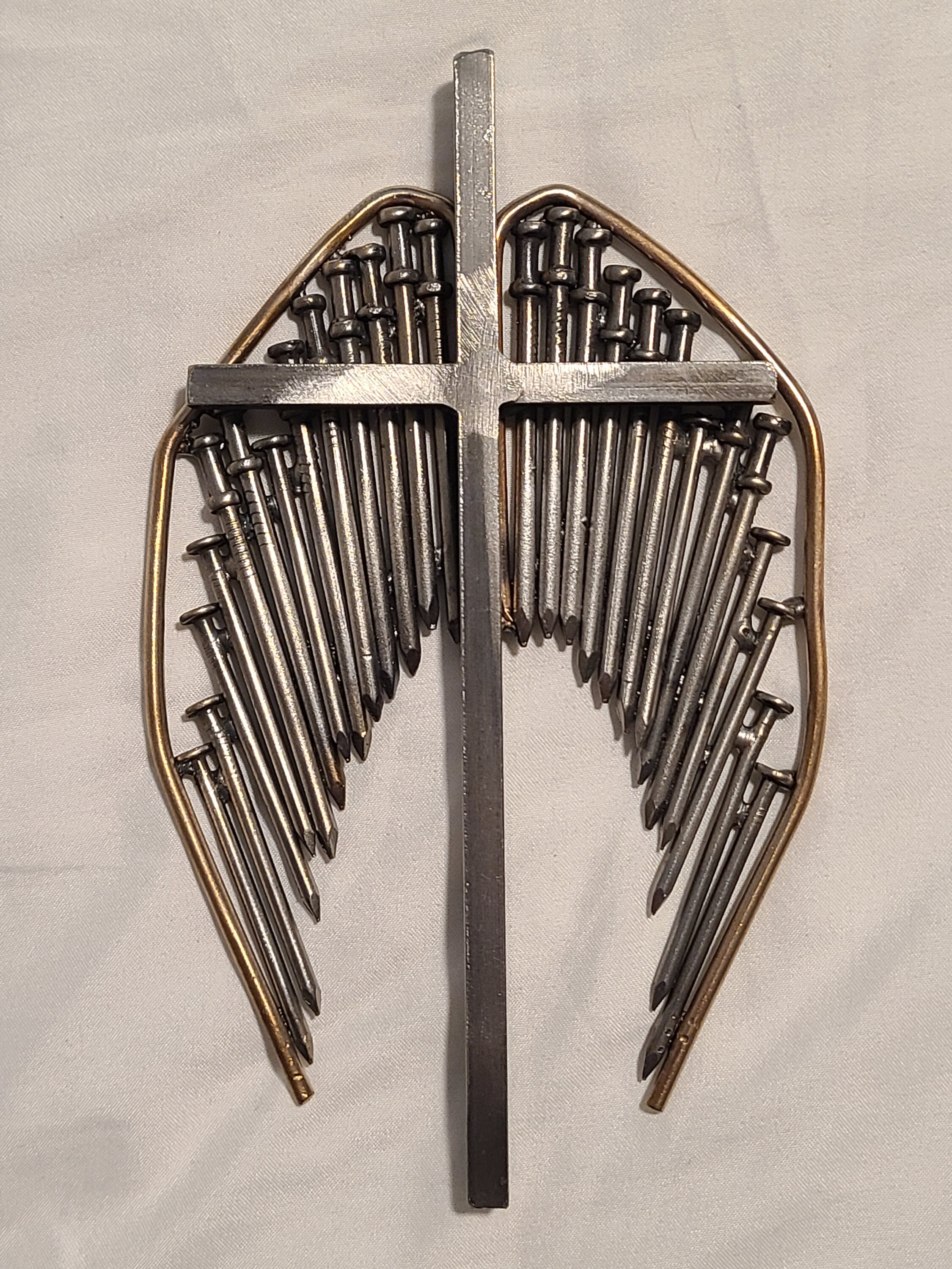 Welded Cross With Angel Wings - Etsy