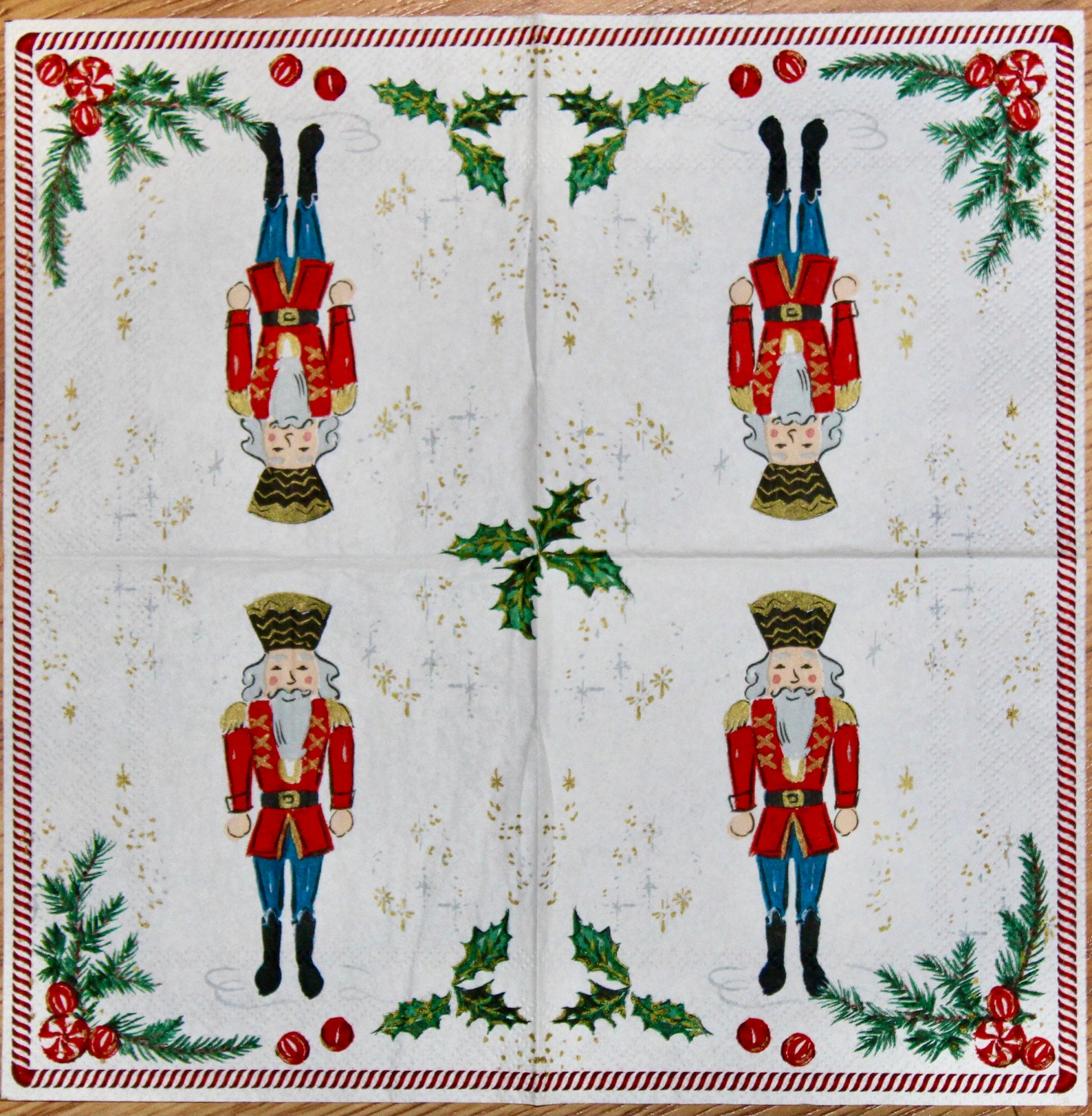Christmas Nutcracker Napkins PAPER Cocktail Size Decoupage Art Journal ...