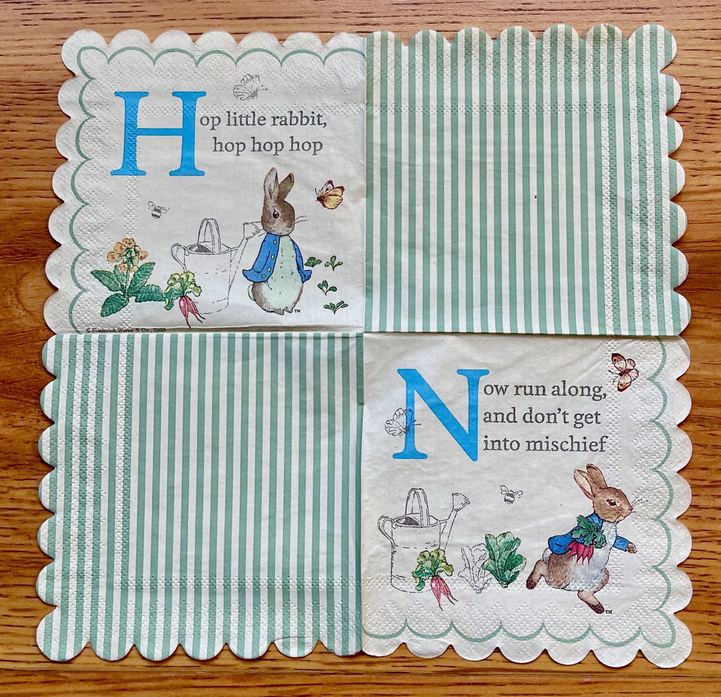 Peter Rabbit Bunny Cocktail-size PAPER Napkins for Decoupage - Etsy